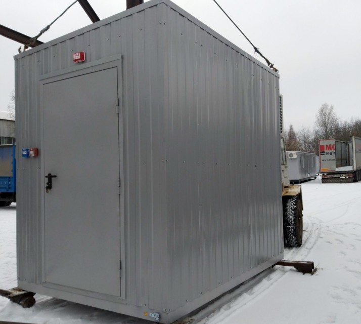 A custom-made fire-resistant communication block container for the ...